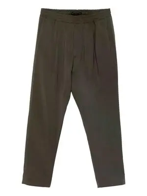 LOW BRAND Virgin-wool Tapered Trousers - Green