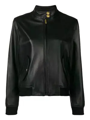 MOSCHINO Moschino Bear Logo Leather Jacket