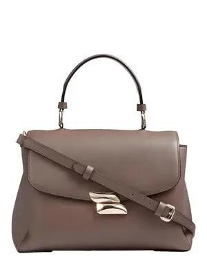 LK BENNETT Darcie Leather Top Handle Bag - Taupe