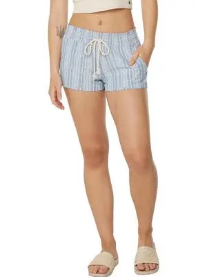 ROXY Roxy Oceanside Stripe Linen Blend Shorts