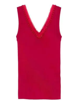 P.a.r.o.s.h Ribbed Tank Top - Pink