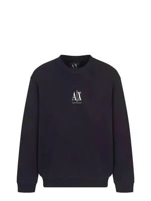 Armani Exchange Logo-embroidered Sweatshirt - Blue