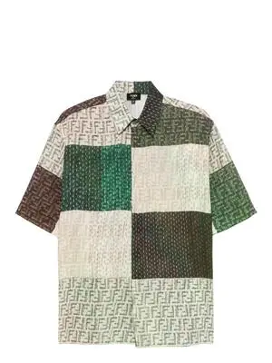 Fendi Ff Linen Shirt - Green