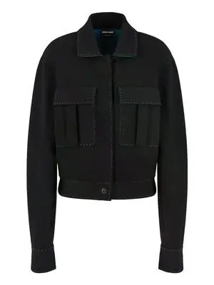Giorgio Armani Buttoned-up Jacket - Black