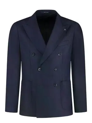 Tagliatore Virgin Wool-blend Blazer - Blue