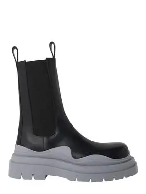 Bottega Veneta Military Calf Tire Boots - Black/vapor