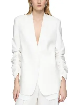 Lafayette 148 New York Linen Blazer - White