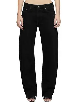 EB DENIM Alida High-rise Bowed Leg Jeans - Noir