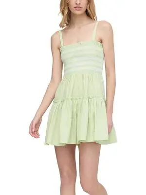 Hill House Home The Seraphina Mini Nap Dress - Lime Gingham