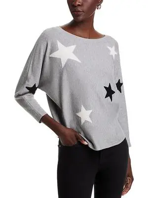 SIONI Star Dolman Sleeve Sweater - Chrome