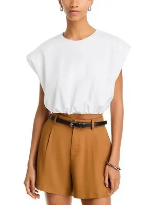 A.L.C. Billie Extended Shoulder Top - White