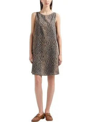 Emporio Armani Snakeskin Print Shift Dress - Snake Print