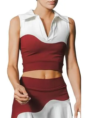 PORT DE BRAS Gio Wave Top - Burgundy-chantilly