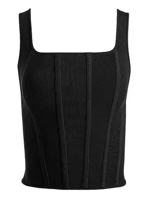 Alice + Olivia Alice And Olivia Sariah Corset Tank Top Black
