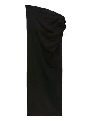MSGM Draped Maxi Skirt - Black
