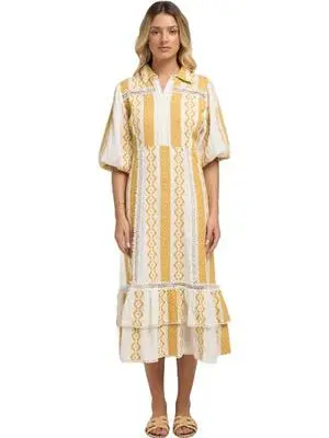 GUADALUPE DESIGN Catalina Ll Midi Dress - Yellow