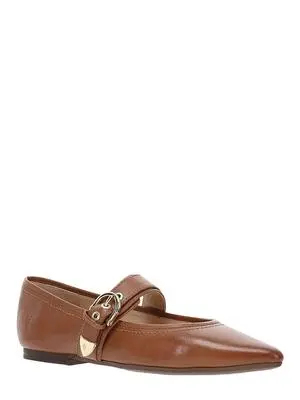 Frye Heather Pointed Toe Mary Jane Flat - Dark Latte
