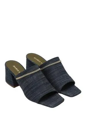 MARIA LUCA Messalina Denim Sandals - Blue