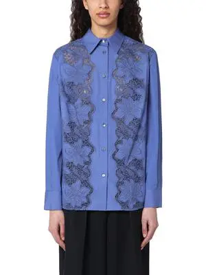 P.a.r.o.s.h Embroidered Cotton Shirt - Blue