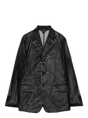 Comme Des Garçons Paneled Button-down Shirt - Black