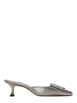 Manolo Blahnik Maysale Mules - Grap(0407)