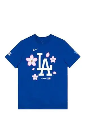 Nike X Takashi Murakami X Mlb World Tour Tokyo Series 2025 Dodgers Short Sleeve Tee Shirt - Blue