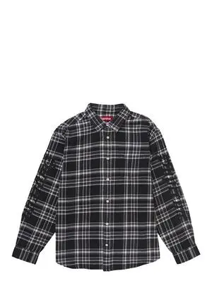Supreme Old English Plaid Flannel Shirt - Black