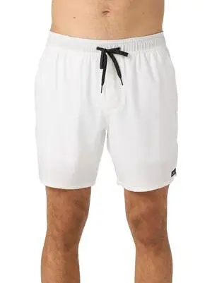 O'Neill O'Neill Perform Light Lined 17" Athletic Shorts White
