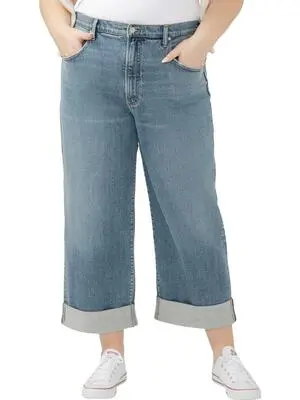 SILVER JEANS CO. Silver Jeans Co. Be Easy Crop Wide Leg Jeans Indigo