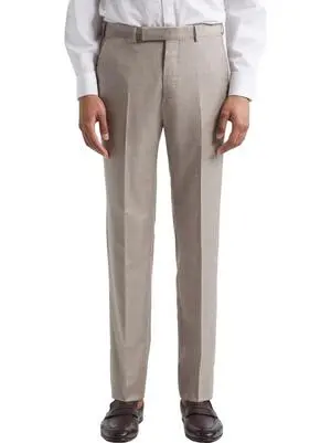 Zegna High Performance™ Wool Trousers - Md Brw Sld