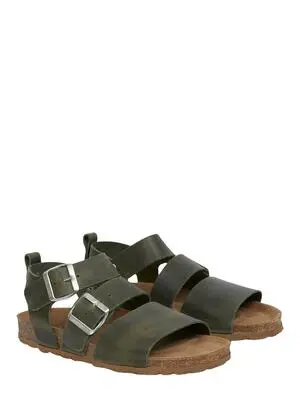 CELTIC & CO. Triple Strap Sandals - Olive