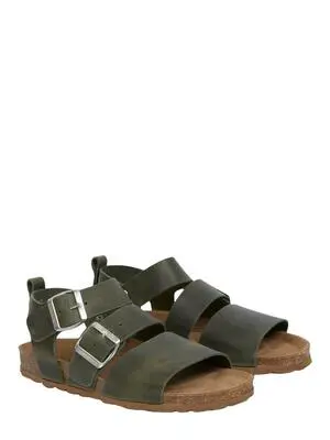CELTIC & CO. Triple Strap Sandals - Olive