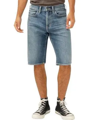 SILVER JEANS CO. Gordie Relaxed Fit Denim Shorts - Indigo