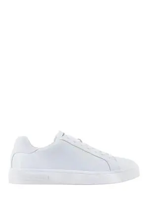 Armani Exchange Leather Sneakers - White