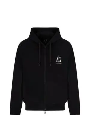 Armani Exchange Zip-up Hoodie - Black