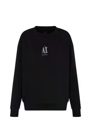 Armani Exchange Logo-embroidered Sweatshirt - Black