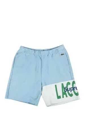 Supreme X Lacoste Logo Panel Sweatshort - Blue