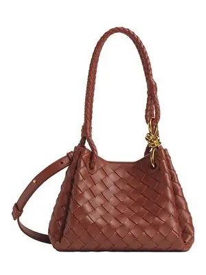 BOTTEGA  VENETA Intrecciato Leather Shoulder Bag - Sapele