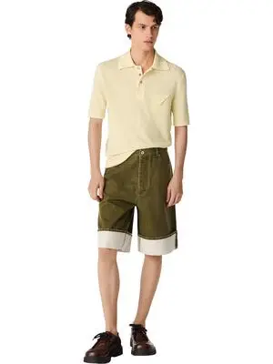 BOTTEGA  VENETA Bottega Veneta Stone Washed Denim Shorts - Caper Stone Washed
