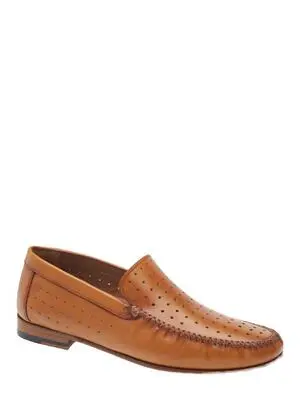 Mezlan Perforated Moc Toe Loafer - Cocoa
