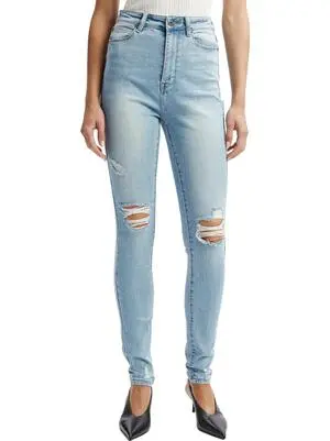 Bardot Khloe High-rise Skinny Jeans - Mid Blue
