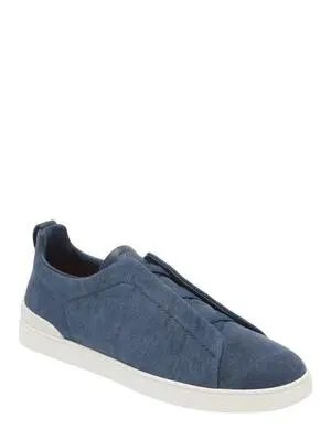 Zegna Triple Stitch Sneakers - Light Blue