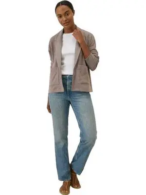 PACT Pact Organic Cotton Relaxed Blazer Deep Taupe Heather