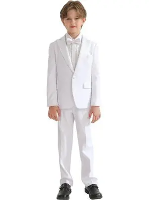 MOUSTACHE Peak Lapel Suit White