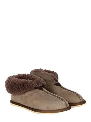 CELTIC & CO. Shearling Bootee Slippers - Vole