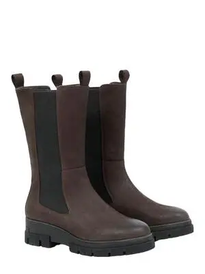 CELTIC & CO. Chunky Tall Chelsea Boot - Chocolate