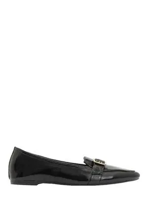 FOREVER & ALWAYS SHOES Zarina Leather Flats - Black Patent Leather