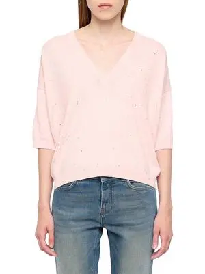 ZADIG&VOLTAIRE Zadig & Voltaire Wully Lico Embellished Linen-Blend Sweater
