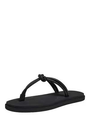 EMME PARSONS Knot Slides - Black Nappa/rubber