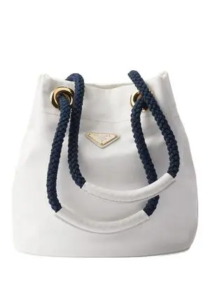 Prada Prada Tessuto Rope Bucket Bag Bianco Baltico